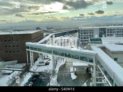 A view from my 3rd floor hospital room of the HELIX Skybridge at the U ...