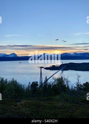 View of Narvik, Norway at night Stock Photo - Alamy
