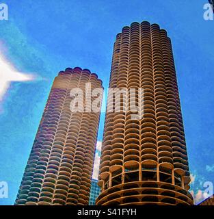 Marina City Towers (Corn Cob Towers, famous Chicago architecture ...