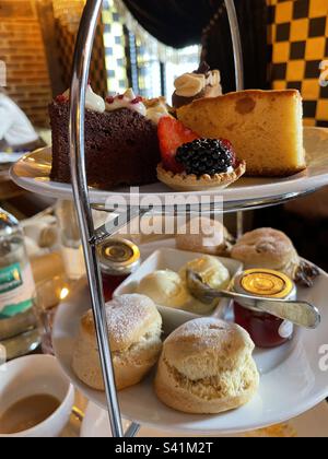 Afternoon tea at the Crazy Bear, Beaconsfield, England Stock Photo - Alamy