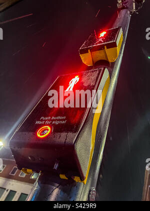 Red Man, pedestrian traffic light, Edinburgh, Scotland UK Stock Photo ...