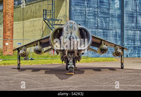 RAF HARRIER GR3 FIGHTER JET AIRCRAFT vertical take off jump jet rocket ...