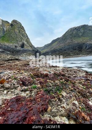 Paviland Cave, or Goat's Hole, on Wales' Gower Peninsula, site of the ...