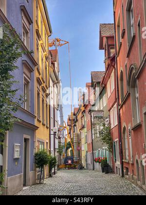 Germany, Lindau old town island surrounded by Lake Constance and ...