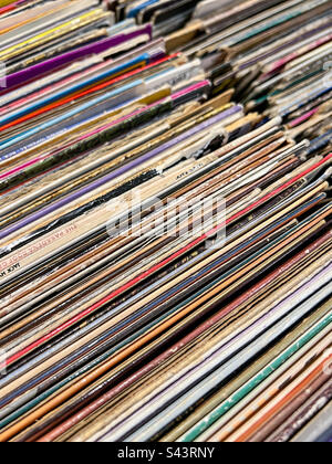 Stack of vinyl records Stock Photo - Alamy