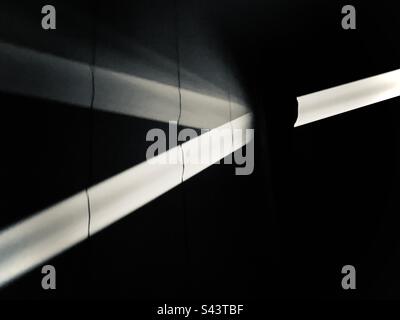 Light shining through crack in a cave, Thor's cave in the peak district ...