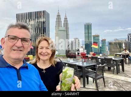 Helipad Bar and Petronas Towers, Kuala Lumpur, Malaysia, Southeast Asia ...