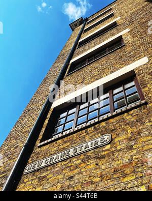 New Crane Stairs on the River Thames in Wapping, London, UK Stock Photo ...