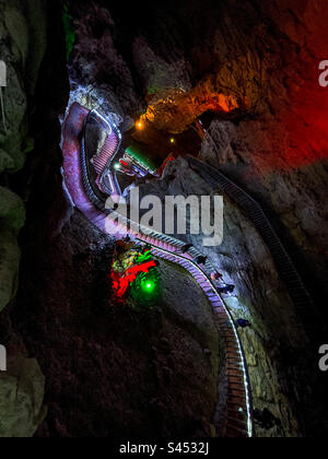 Inside Beautiful Cave with Stairway Stock Photo - Alamy