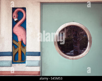 Pink Flamingo, Vilano Beach, Florida Stock Photo - Alamy