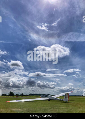 Royal Air Force Air Cadet Viking glider at RAF Topcliffe Stock Photo ...