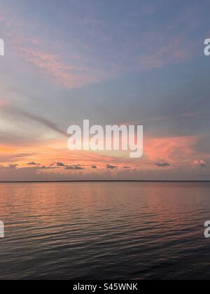 Colorful sunset over the Choctawhatchee Bay Florida Stock Photo - Alamy