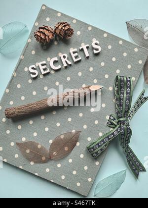 Notepad of secrets Stock Photo - Alamy