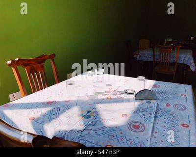 Breakfast, lunch, dinner table and chairs Stock Photo - Alamy