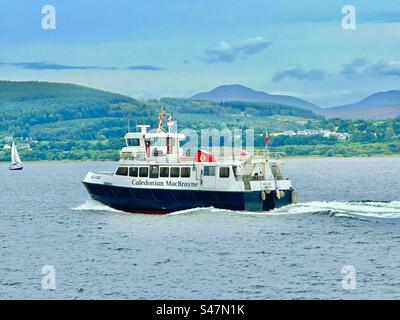 The Caledonian MacBrayne ferry Ali Cat on the Dunoon to Gourock route ...