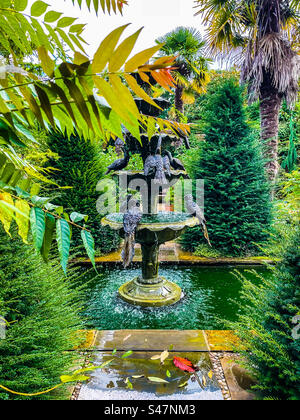 Water fountain, RHS Wisley Gardens, Surrey, England, UK Stock Photo - Alamy