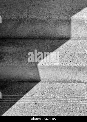 Monochrome Concrete steps Stock Photo - Alamy
