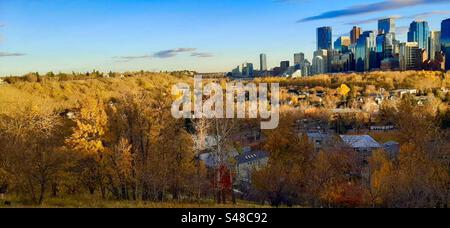 Downtown Calgary, Alberta, autumn, colours, fall, seasons Stock Photo ...
