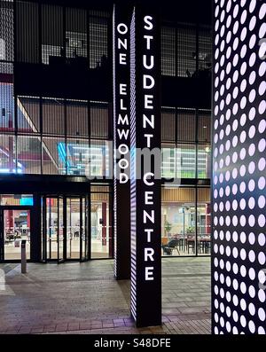 QUB Students’ Union by Night Stock Photo - Alamy