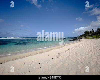 Turquoise ocean water at Riambel beach, Mauritius, East Africa Stock ...