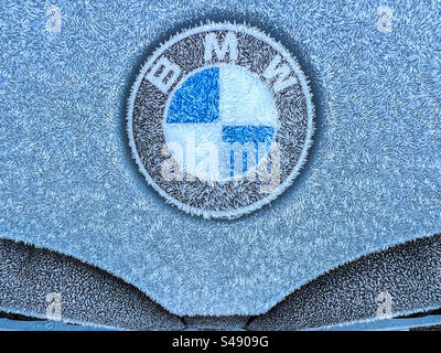 Ice covered BMW car in winter Stock Photo - Alamy