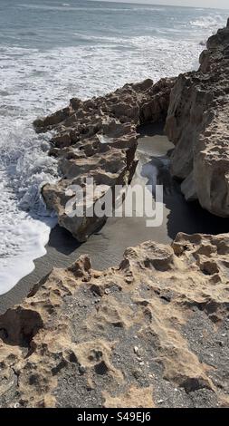 Blowing Rocks Preserve in Jupiter, Florida, USA on a sunny breezy day ...