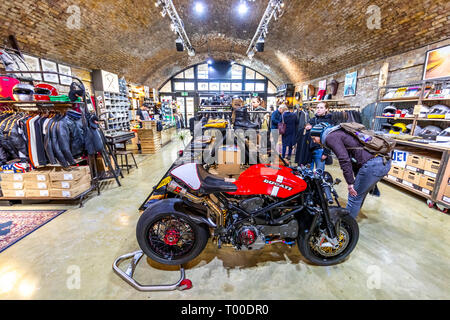 Bike Shed motorcycle club, Shoreditch, London. Motorcycle themed cafe ...