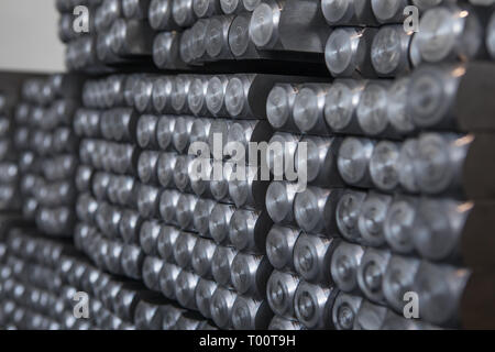 Steel rods of different types. Isolated on white background Stock Photo ...