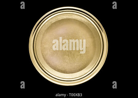 Aluminum golden round jar lid isolated on white background Stock Photo ...