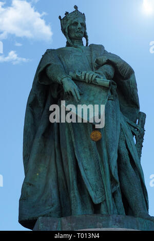 King Andrew II of Hungary. Statue by Hungarian sculptor Gyorgy Zala on ...