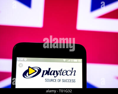 Playtech PLC logo seen displayed on smart phone Stock Photo - Alamy