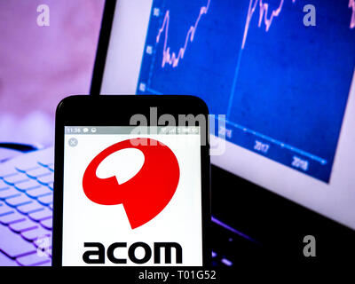 Acom company logo seen displayed on smart phone Stock Photo - Alamy