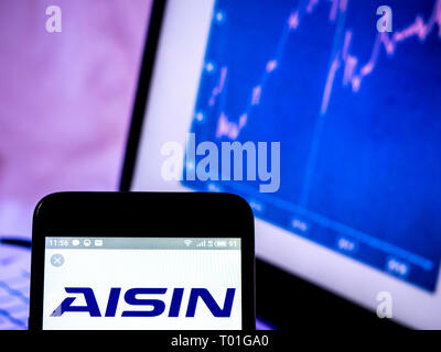 Aisin Seiki Co., Ltd. logo seen displayed on smart phone Stock Photo ...