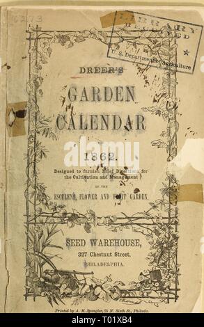 Dreer's garden calendar for 1862 Stock Photo - Alamy