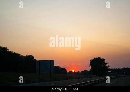 Freeway Sunset, Evansville, Indiana Stock Photo - Alamy
