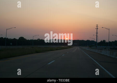 Freeway Sunset, Evansville, Indiana Stock Photo - Alamy