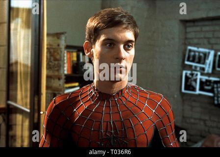 Spider-Man 2 Tobey Maguire (Peter Parker/Spider-Man) and Alfred Molina ...