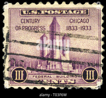 Chicago Century of Progress Federal Building 3c 1933 issue U.S. stamp ...