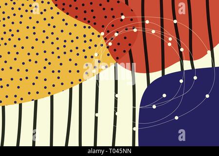 Creative doodle art header with different shapes and textures Stock ...