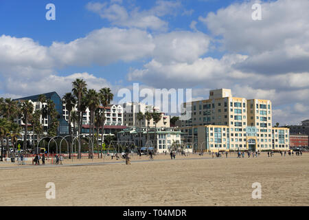 Beach, Strand, Santa Monica, Los Angeles, California, USA Stock Photo ...