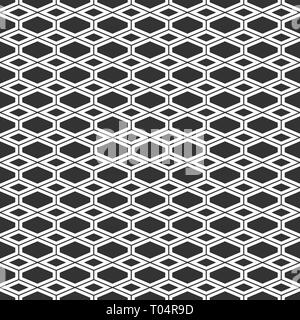 Abstract seamless pattern of elongated hexagons. Hexagonal grid design ...