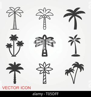 Coconut trees Icon vector sign symbol Stock Vector Image & Art - Alamy