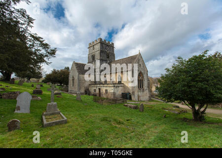 Avening, Gloucestshire, UK, 20th February 2019, Church of the Holy Cross Stock Photo - Alamy