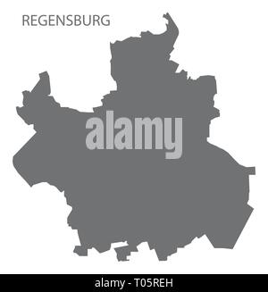 Modern City Map - Regensburg city of Germany with boroughs DE Stock Vector Image & Art - Alamy