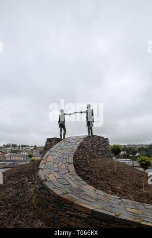 Hands Across the Divide - a sculpture on the western side of the Craigavon Bridge in Derry ...