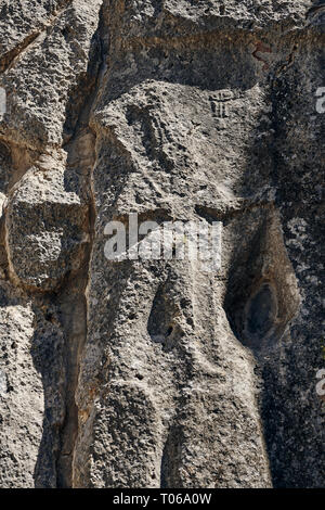 Procession of male gods in the 13th century BC Hittite religious rock ...