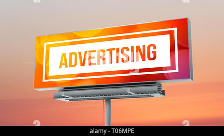 isolated billboard 3d rendering mockup Stock Photo - Alamy
