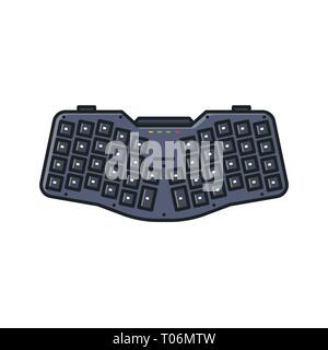 Ergonomic custom keyboard Stock Vector Image & Art - Alamy
