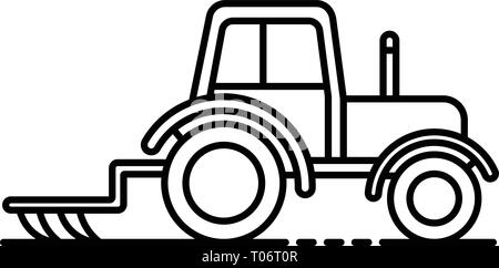 Tractor plough icon, outline style Stock Vector Image & Art - Alamy
