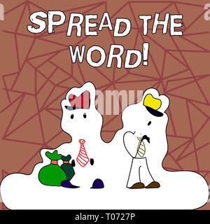 Text sign showing Spread The Word. Business photo showcasing share the ...